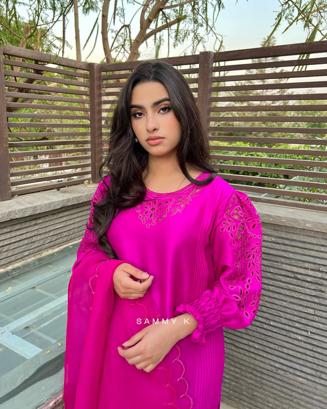 Magenta pink pure rawsilk – sammykdesign